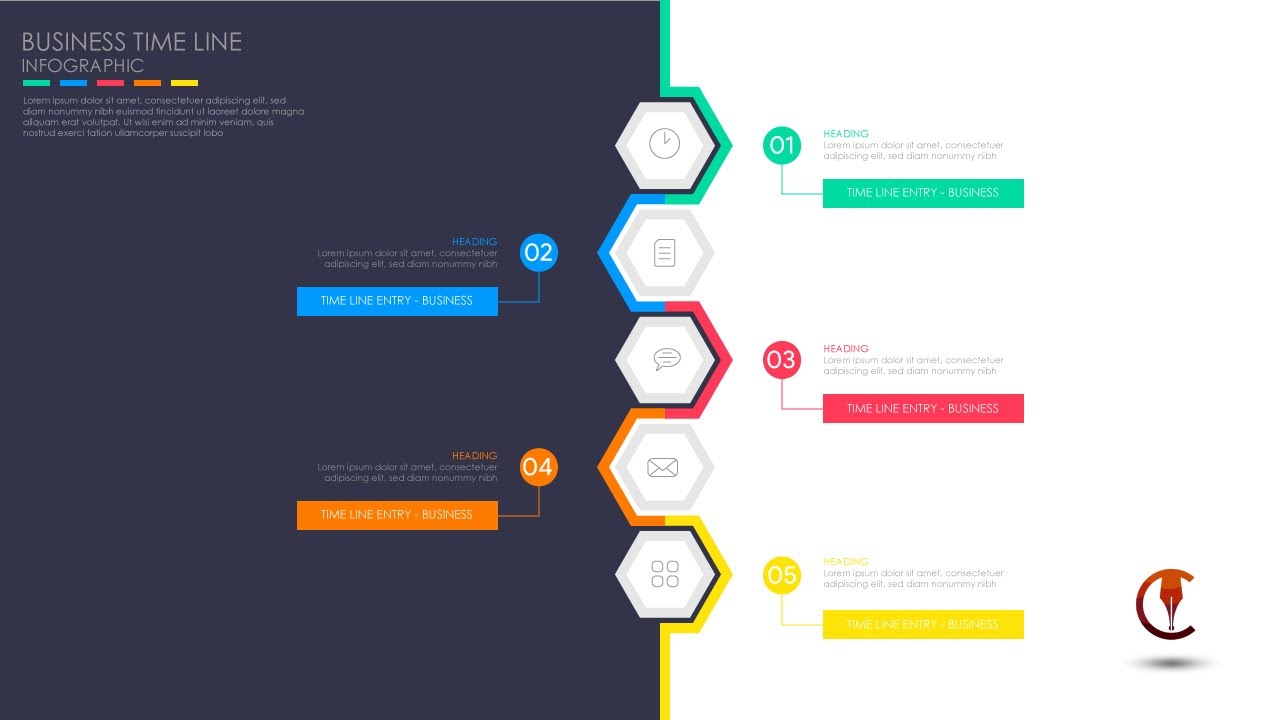 Graphics Design | Infographic Timeline | Illustrator tutorial | Design 04