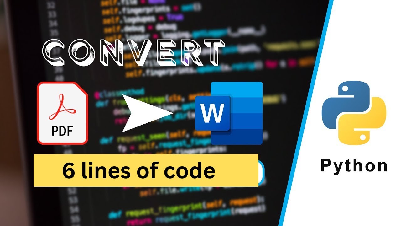 PDF to Docx Conversion with Python |  A Step-by-Step Guide