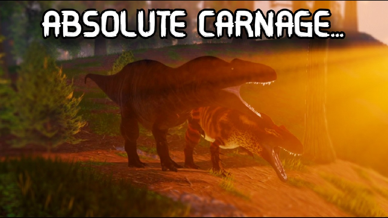 Monster Acrocanthosaurus WREAKS HAVOC On Uplands in Prior Extinction!