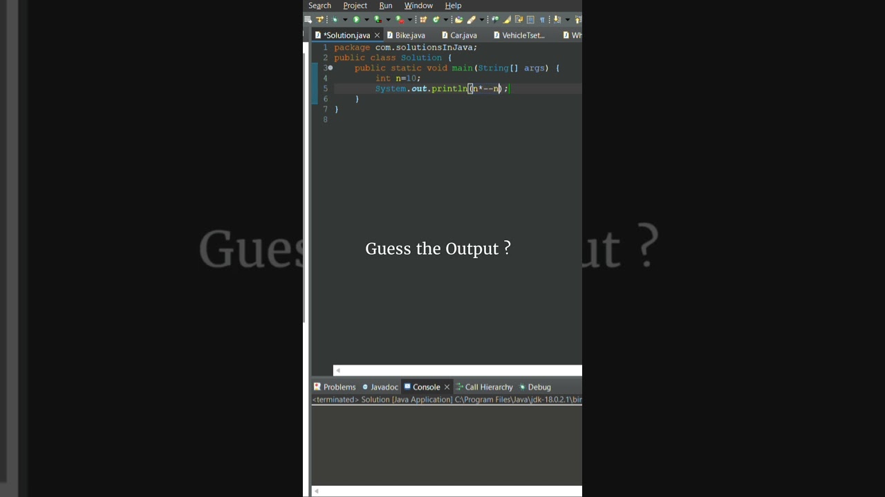 Guess the Output of these Java program #coding #learnwithmeck #java