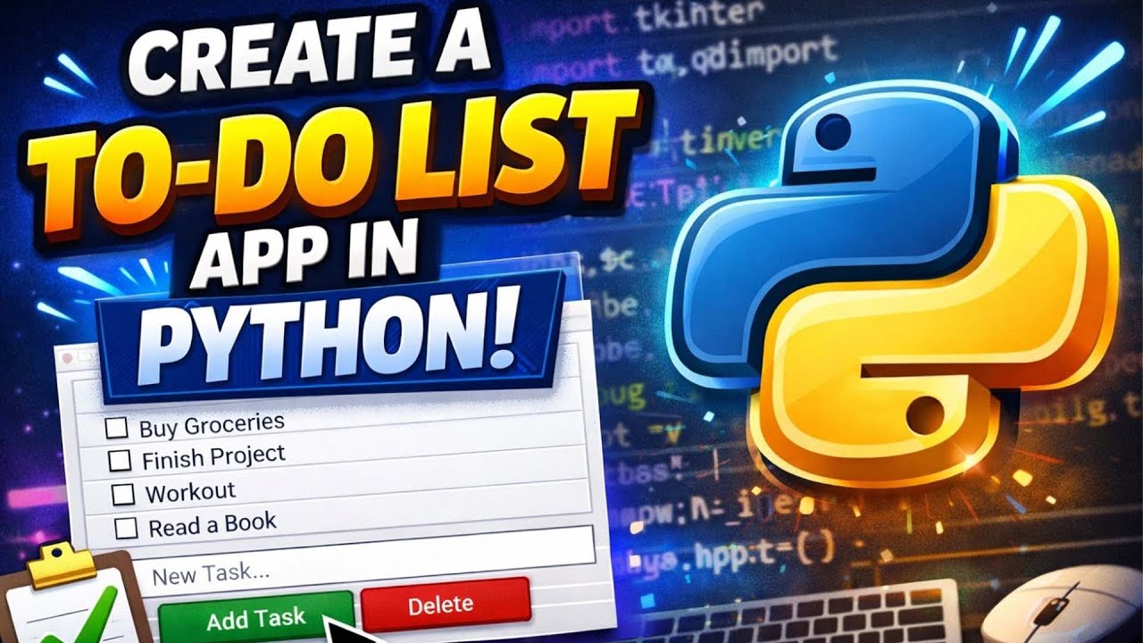 Create a To-Do List GUI App in Python | Tkinter Project