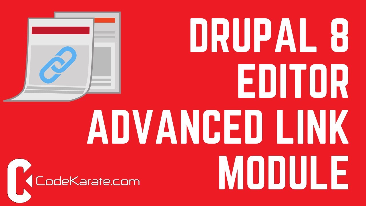 Drupal 8 Editor Advanced Link Module - Daily Dose of Drupal episode 218