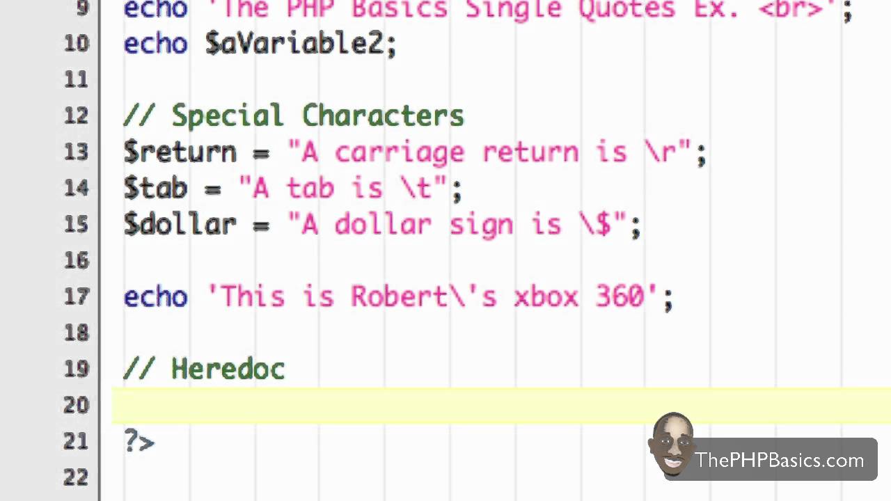 Tutorial 6 - PHP Strings