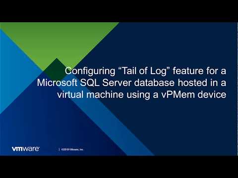 Using PMem for a SQL Server in a VMware VM.