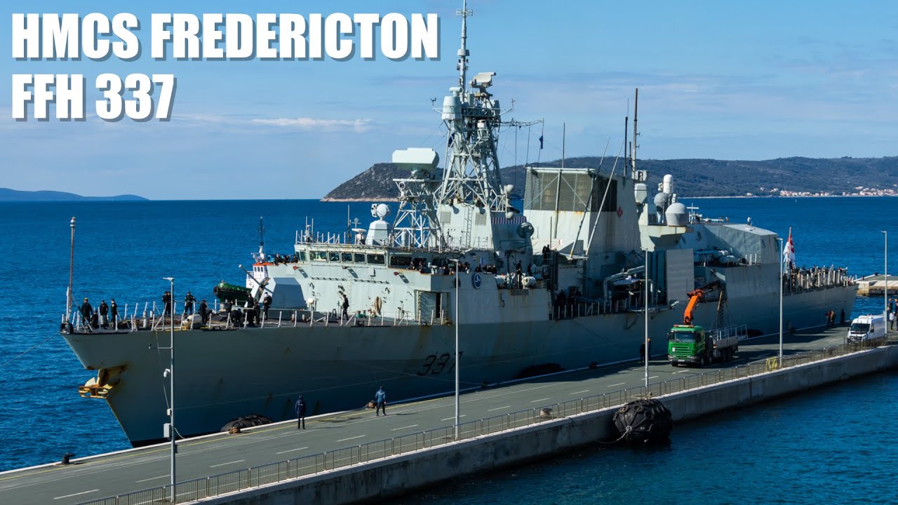 Royal Canadian Navy - HMCS Fredericton FFH 337 - Docking in Split Harbor