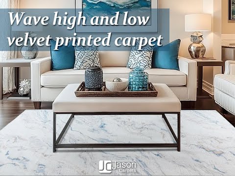 Wave High and Low Velvet Printed Carpet -China Carpets Supplier