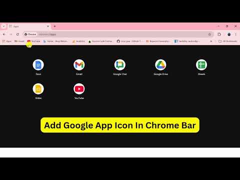Add Google App Icon In Chrome Bar