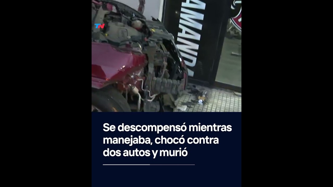 Se descompensó mientras manejaba, chocó contra dos autos y murió