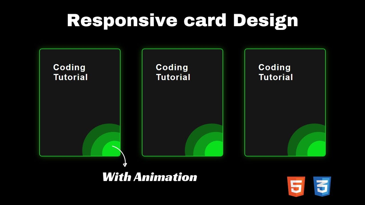 Responsive and Animated Card Design from HTML & CSS || Learn HTML & CSS