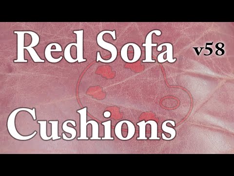 Red Sofa Cushions - Selecting your color v58