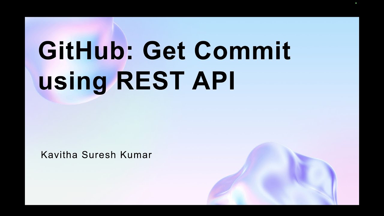 GitHub: Get Commit using REST API