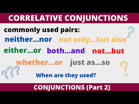Correlative conjunctions (Paired conjunctions)