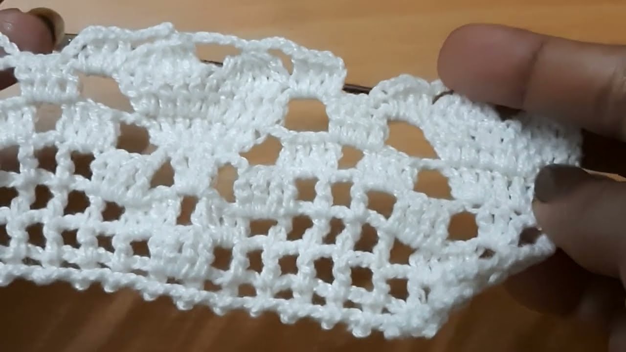 Crochet lace border pattern tutorial | heart lace pattern  for beginners#crochet #pattern#tutorial