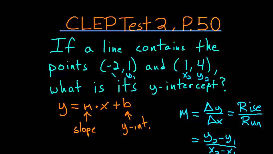 CLEP College Algebra: Linear Equations 5