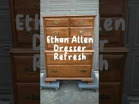 Amazing what a quick refresh can do for this Ethan Allen dresser.