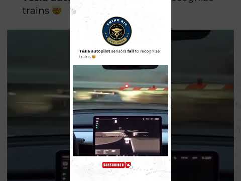 Tesla autopilot vs train #shorts #youtube