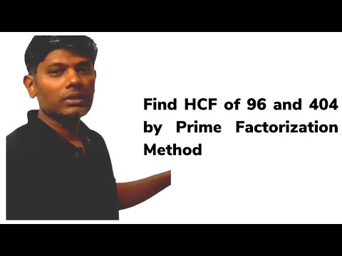 Find HCF of 96 and 404 by Prime Factorization Method | Class 8 Maths