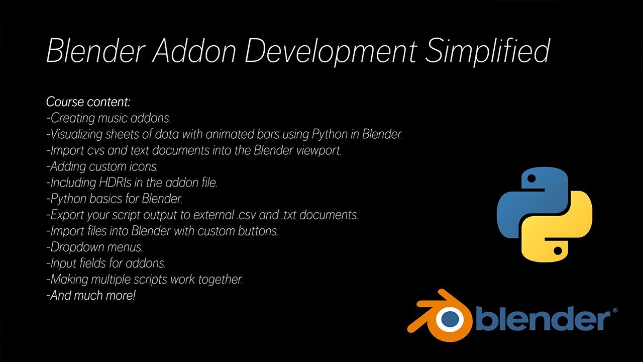 Blender Addon Development Simplified