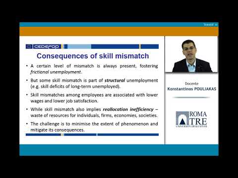 Skills Mismatch in Labour Markets Part 5/9 - Dr. Konstantinos Pouliakas (Cedefop)