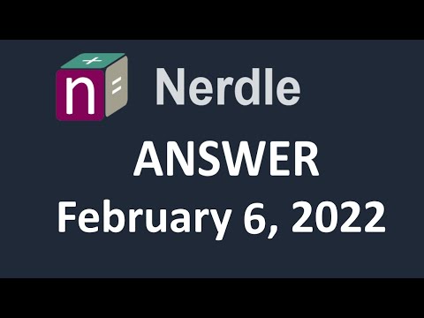 Nerdle Answer Feb 6, 2022 (SOLVED)