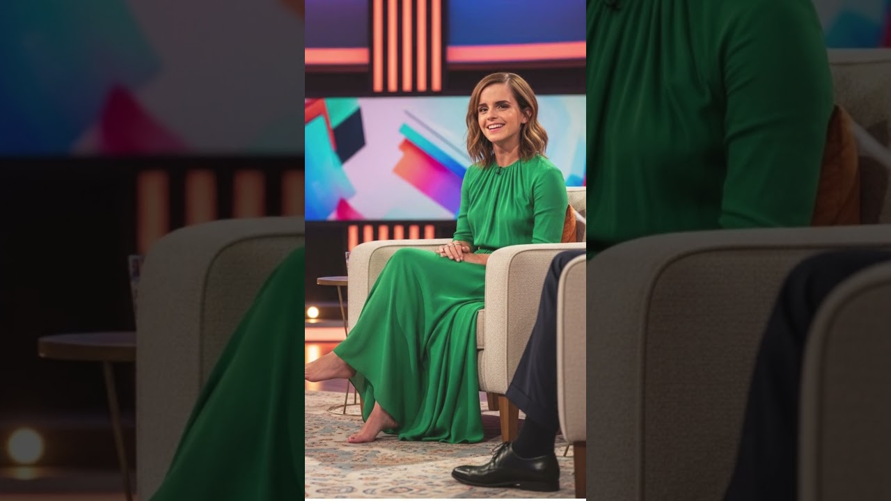 Emma Watson barefoot on a tv show  #barefoot #foot #hollywood  #pedicure