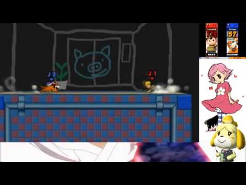 Super Smash Bros 4 (3DS) : Lecorbak (Villager, Ness, Jiggly) vs Agent.O (Ness, Villager, Randoms)