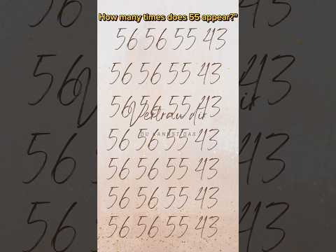 "How many times does 55 appear?"