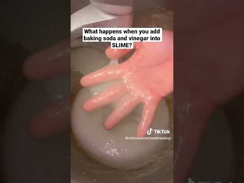 SLIME + BAKING SODA & VINEGAR?!???? #slime #slimeshop