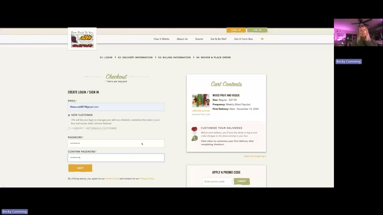 Farm Fresh To You Account Set Up Tutorial