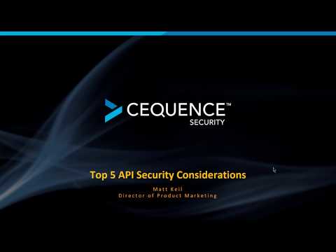 Top 5 API Security Considerations