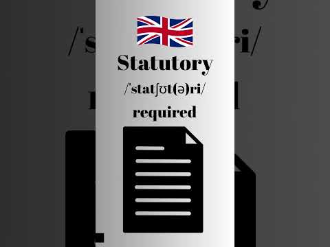How to Pronounce Statutory in English British Accent #learnenglish #learnenglishtogether