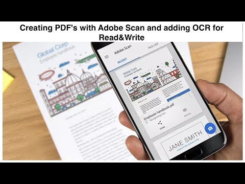 Creating PDF's with Adobe Scan and adding OCR for Read&Write