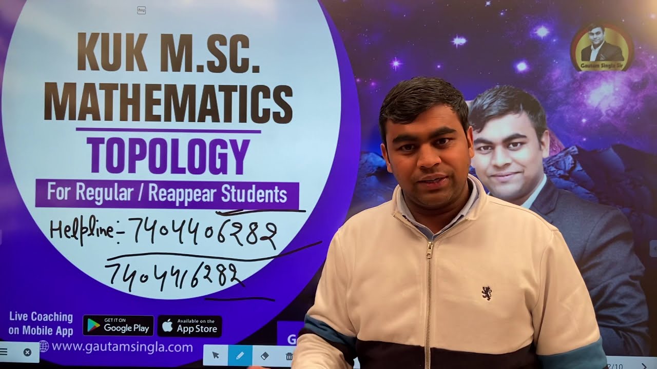 Topology KUK M.Sc. Mathematics Regular/Reappear First Semester Online Coaching on our Mobile App
