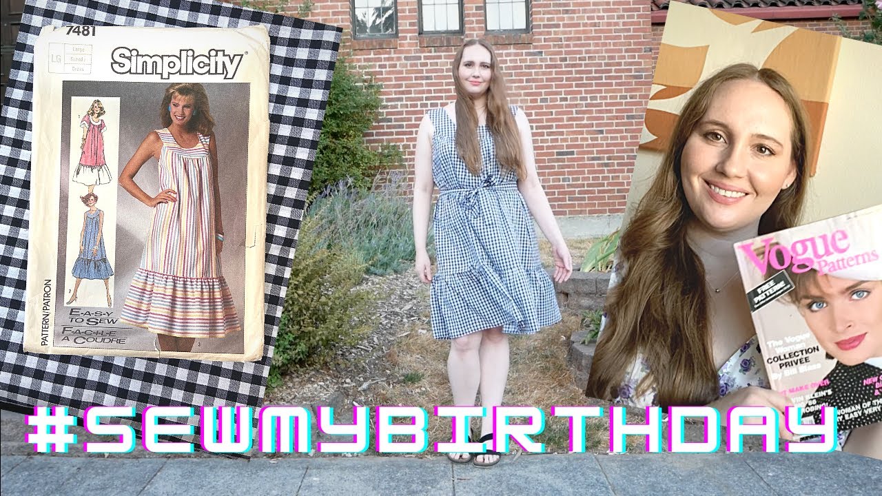 Sewing 80s Simplicity 7481 & Flip Through A Vintage Vogue Patterns Magazine With Me!  #sewmybirthday