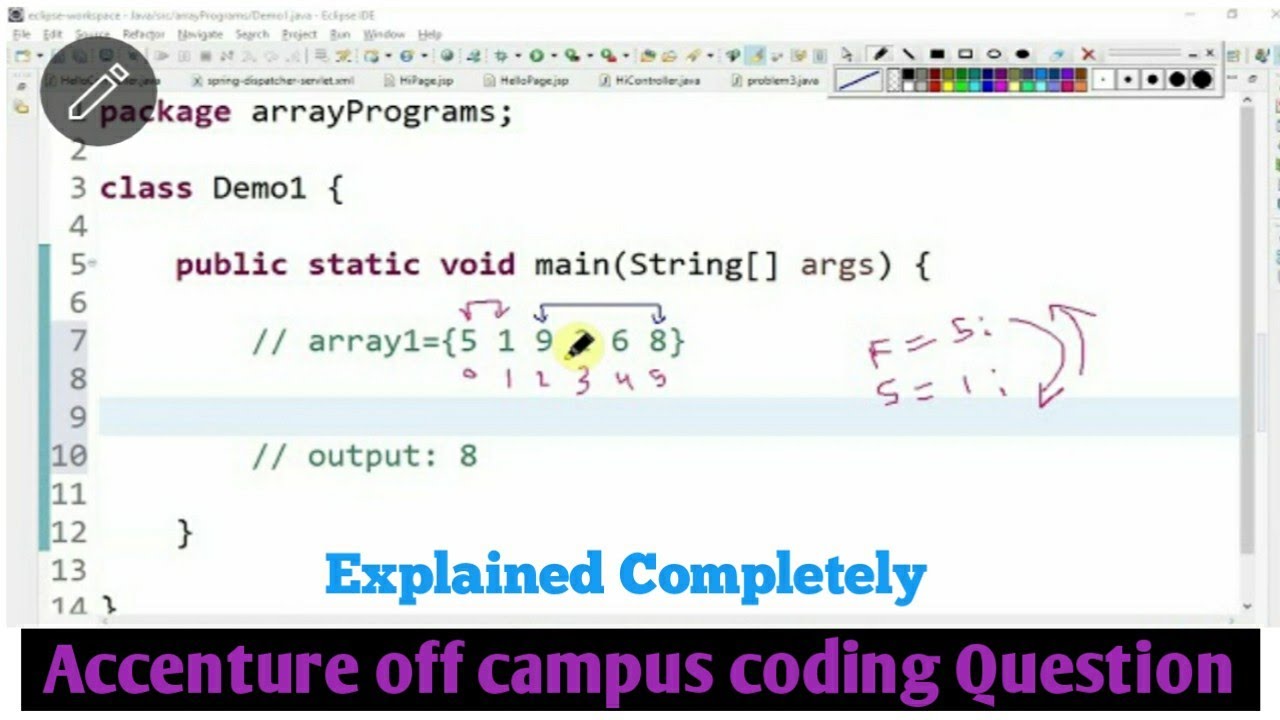 Accenture off campus coding question with complete solution in java/ Coding round for accenture