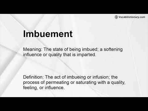 Imbuement Meaning
