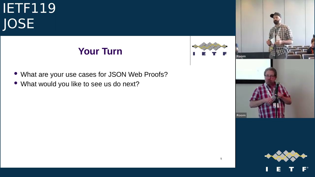 IETF 119: Javascript Object Signing and Encryption (JOSE) 2024-03-18 05:30