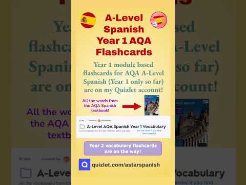 My A-Level Spanish Vocabulary flashcards are now on Quizlet!