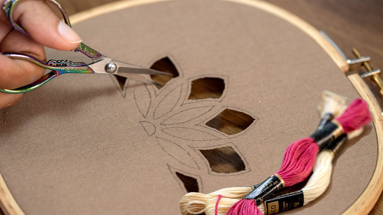 Beautiful Cutwork Flower Embroidery