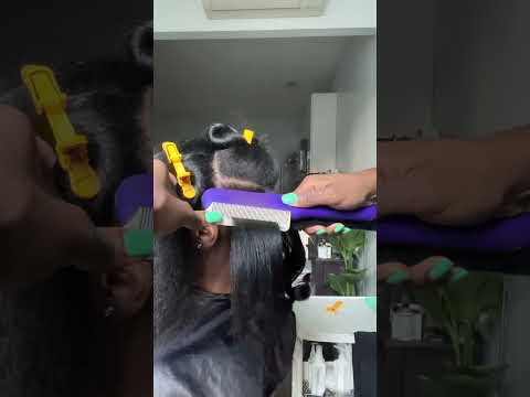 Keratin treatment in type 4 hair #naturalhair #curlyhair #keratintreatment