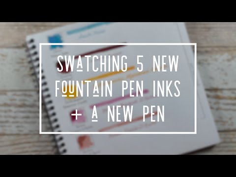 SWATCHING NEW FOUNTAIN PEN INKS * SAILOR * DIAMINE * DEATRAMENTIS *HERBIN * WRITING SAMPLES