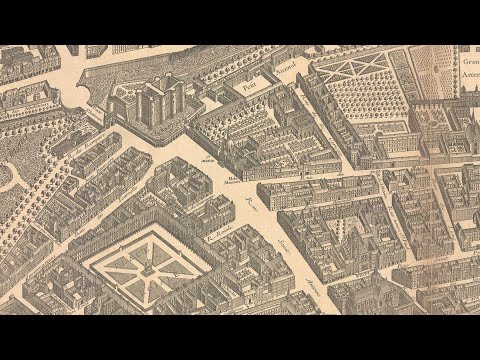 Photorealistic: 1739 Turgot Map of Old World Paris, France (Made to Scale, 1:400) architecture