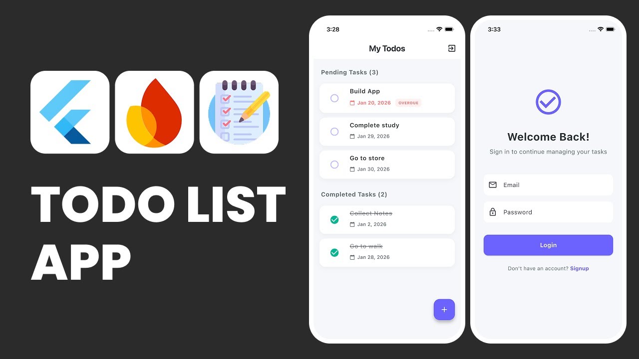 Todo List App in flutter with firebase