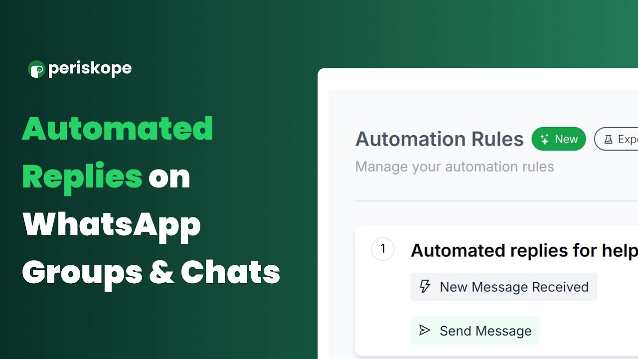 Setup Automated Replies for WhatsApp Groups & Chats