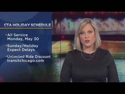 CTA operating on holiday schedule for Memorial Day