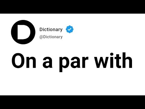 On a par with Meaning In English