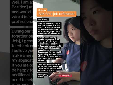 How to request a reference for a job
