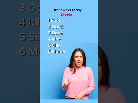 Other ways to say stupid #dailyvocabulary #speakenglish #learnenglish