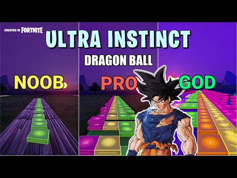 Dragon Ball - Ultra Instinct & Ultimate Battle Theme - Noob vs Pro vs God (Fortnite Music Blocks)