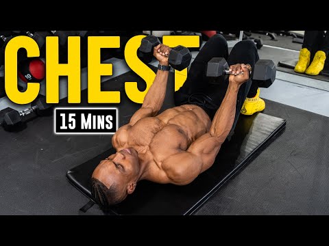 15 Minute Dumbbell Chest Workout (No Bench) | Build & Burn #9
